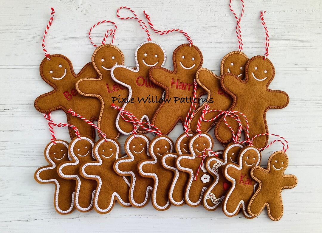 ITH Gingerbread Man Machine Embroidery Design. Christmas in the Hoop ...