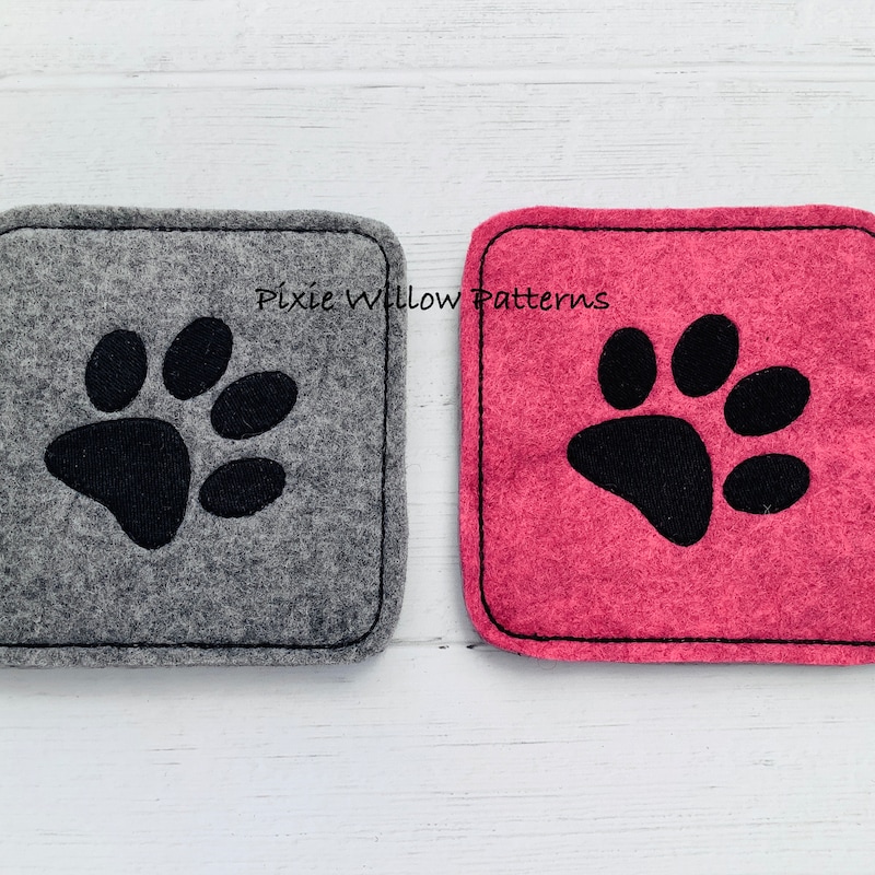 Paw Print Coasters - Etsy
