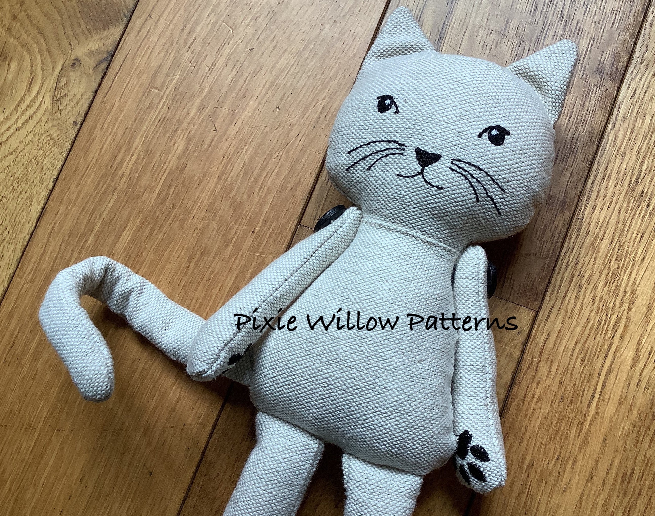 ITH Cat Stuffie. in the Hoop Cat. Machine Embroidery Pattern | Etsy