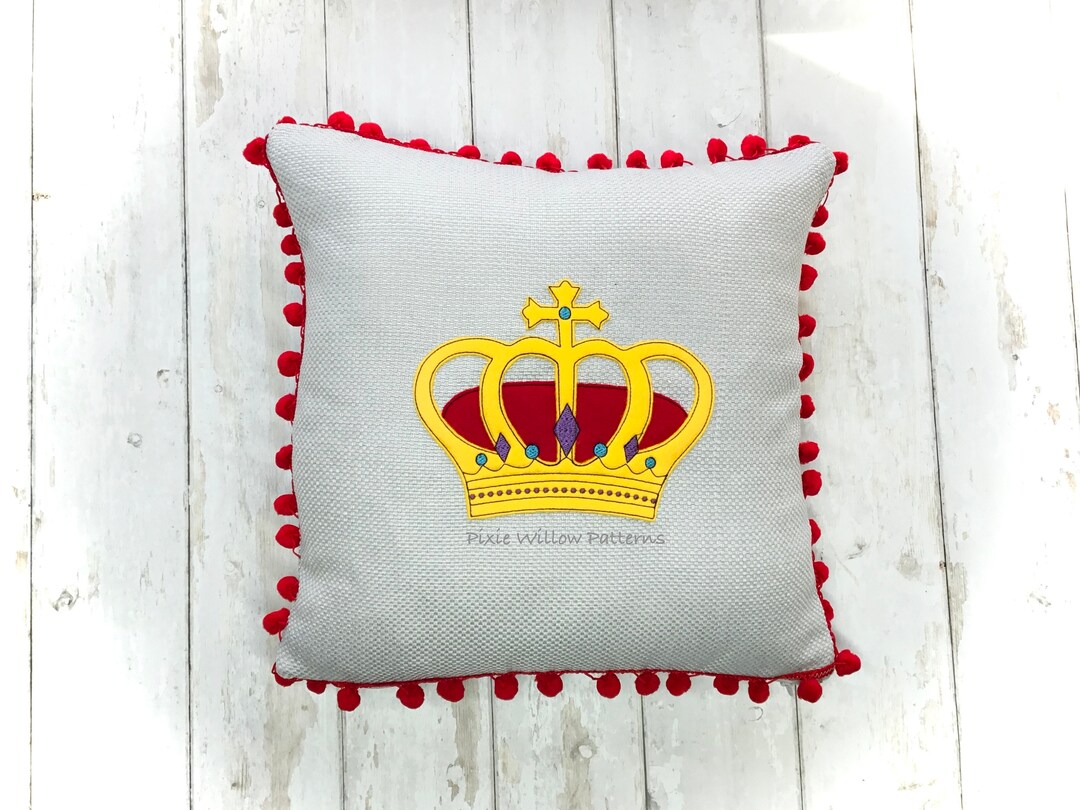 ITH Crown Applique. in the Hoop Machine Embroidery Royal Crown Applique ...