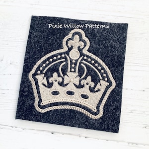 Royal Crown Embroidery Design: Machine Embroidery Pattern (for 4x4, 5x7 ...