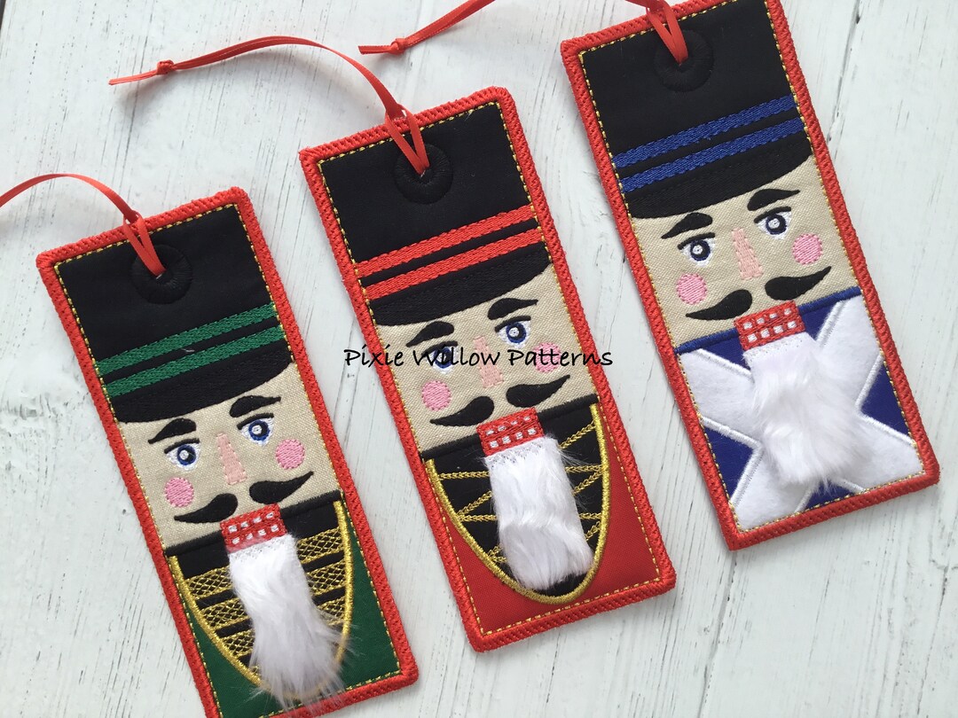 Nutcracker Soldier Gift Tags / Bookmark, Machine Embroidery Design for ...