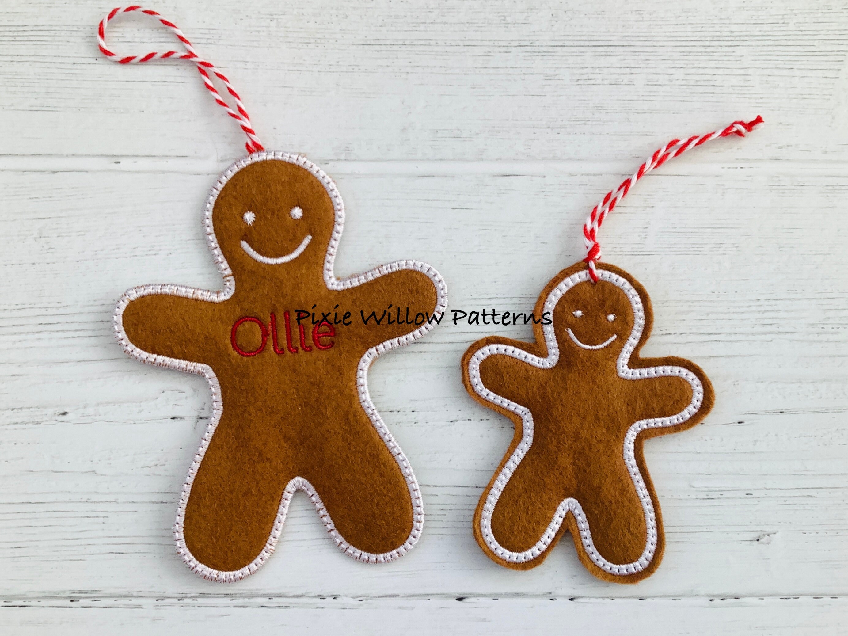 ITH Gingerbread Man Machine Embroidery Design. Christmas in the Hoop ...