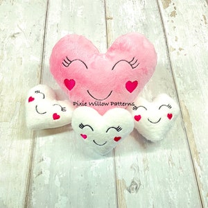 ITH Heart Stuffie, Machine Embroidery Pattern (for 4x4, 5x7, 6x10 ...