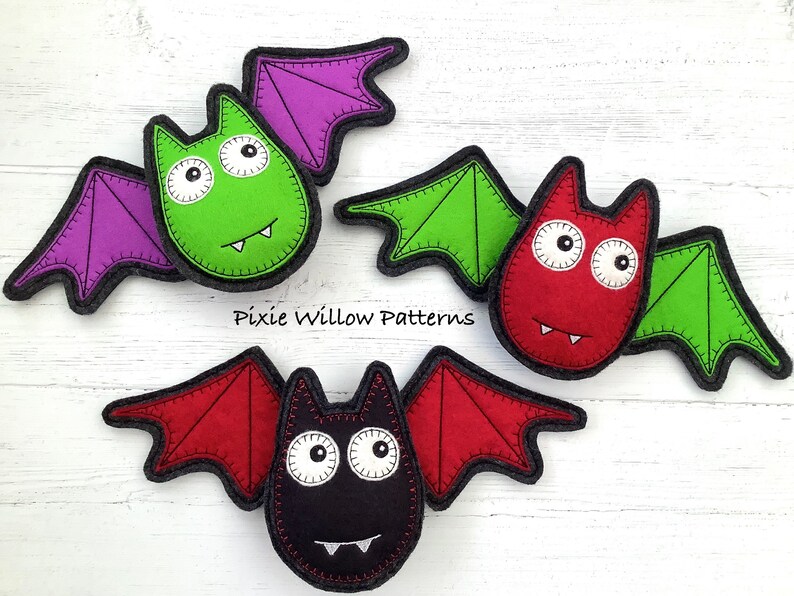 ITH Bat Pattern. in the Hoop Machine Embroidery Design of a - Etsy UK
