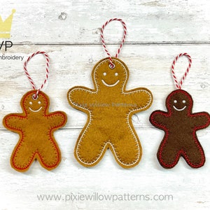 ITH Gingerbread Man, Machine Embroidery Design.for 4x4, 5x7, 6x10, 8x12 ...