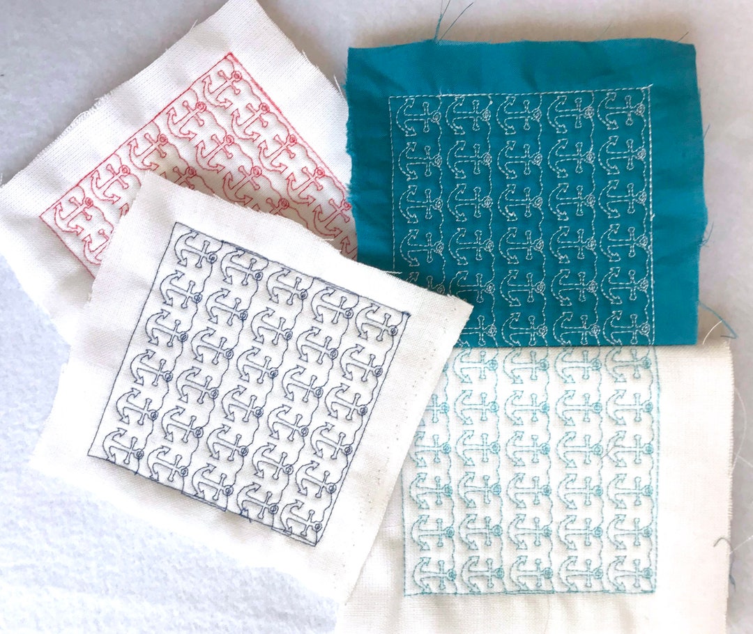 ITH Quilting Blocks With Anchors. in the Hoop Machine Embroidery ...