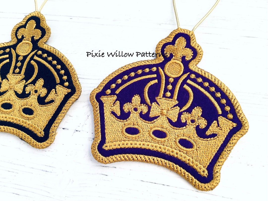 In the Hoop Crown Embroidery Design for 4x4 Hoops. Embroidery Machine ...