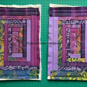 In the Hoop Log Cabin Quilt Block Pattern. Embroidery Machine Design of ...
