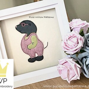 Mole Applique, Machine Embroidery Pattern: Woodland Animal Design for ...
