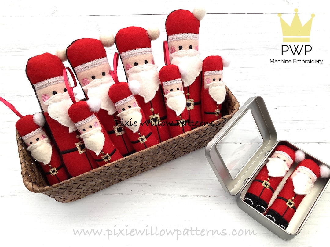 ITH Santa Christmas Tree Decoration Pattern. Machine Embroidery Design ...