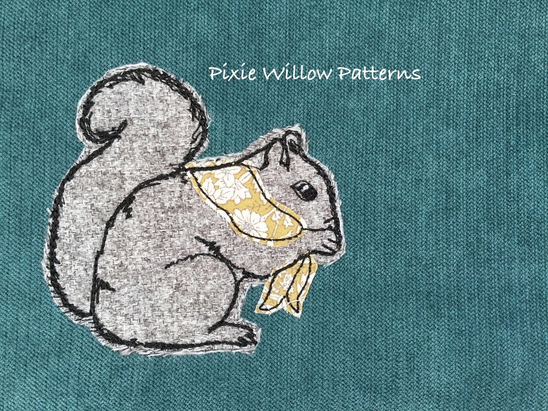 Squirrel Applique Machine Embroidery Design: Various Sizes - Etsy