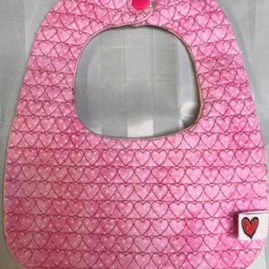 In the Hoop Bib With Continuous Heart Quilting. ITH Machine Embroidery ...