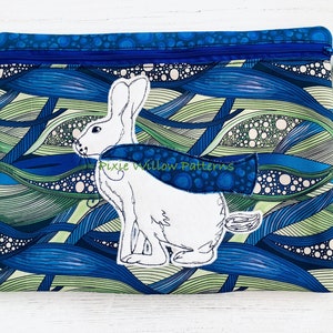 ITH Zipper Bag With Hare Applique, in the Hoop Machine Embroidery Design for 6x10 and 9x12 Hoops ...