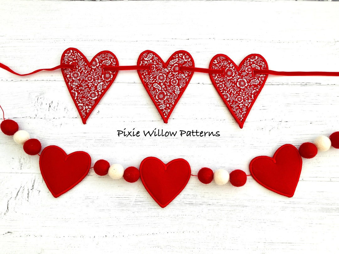 In the Hoop Heart Pattern. Simple Heart Design in Two Shapes for 5x7 ...