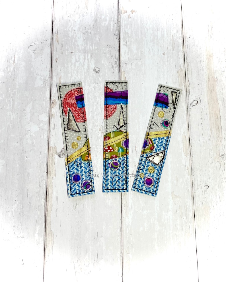 ITH Scrappy Bookmarks. 3 Collage Abstract Bookmarks Made in - Etsy UK