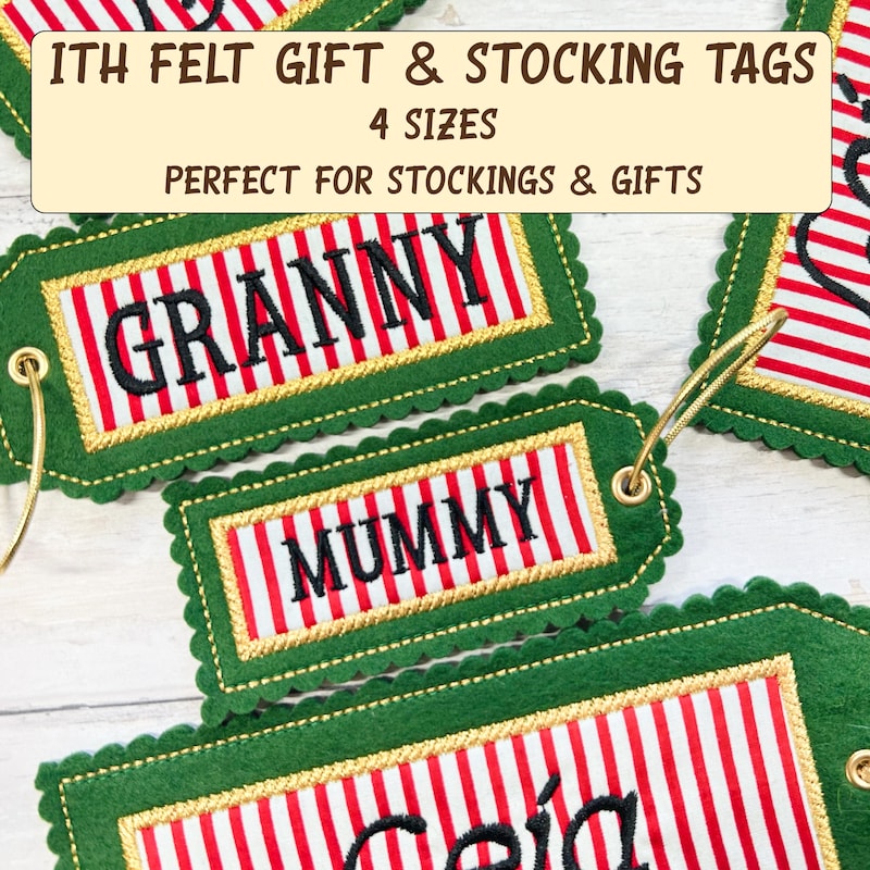 Felted Stocking Name Tags - Etsy