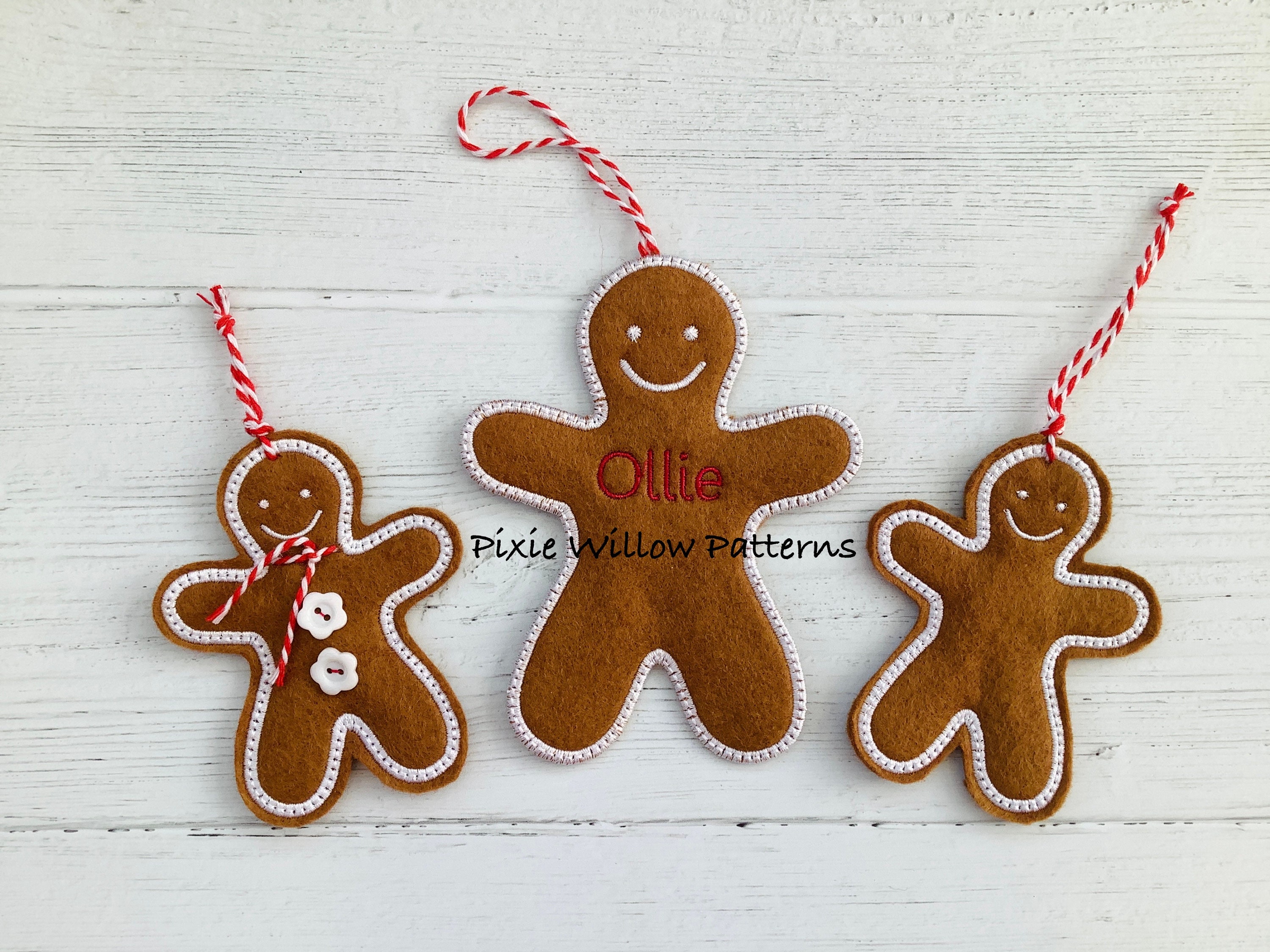 ITH Gingerbread Man Machine Embroidery Design. Christmas in | Etsy