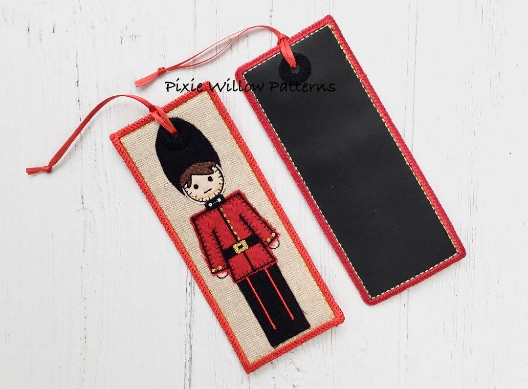 ITH London Guard Soldier Gift Tag / Bookmark. Machine Embroidery Design ...