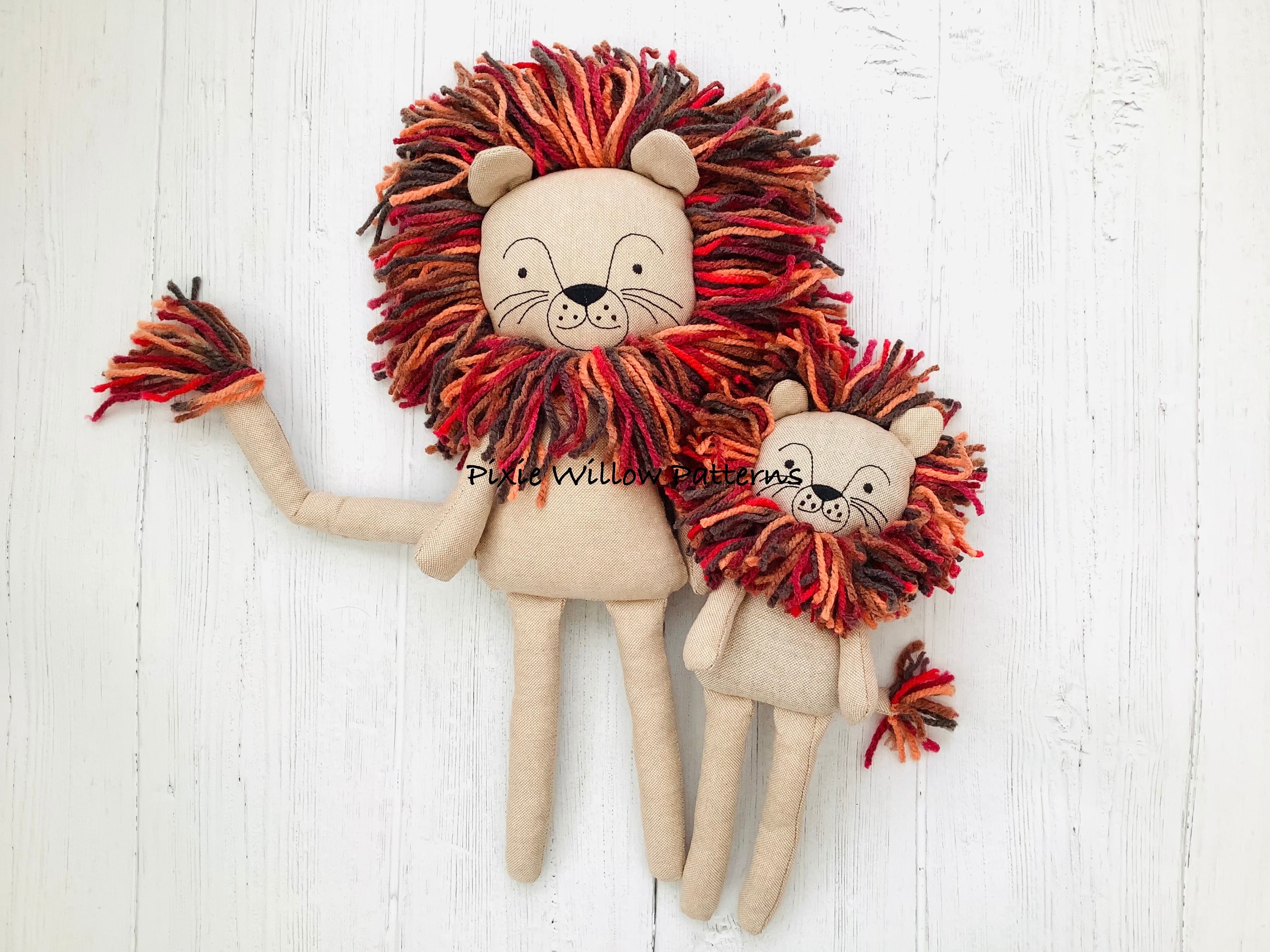 ITH Lion Stuffie Design. in the Hoop Lion. Machine Embroidery - Etsy