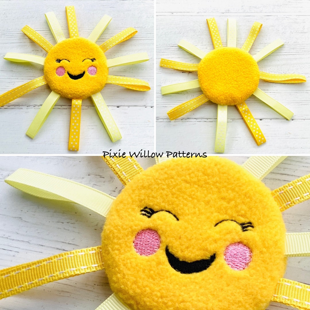 ITH Sun Plushie, Machine Embroidery Pattern: Sunshine Squishy, for 4x4 ...