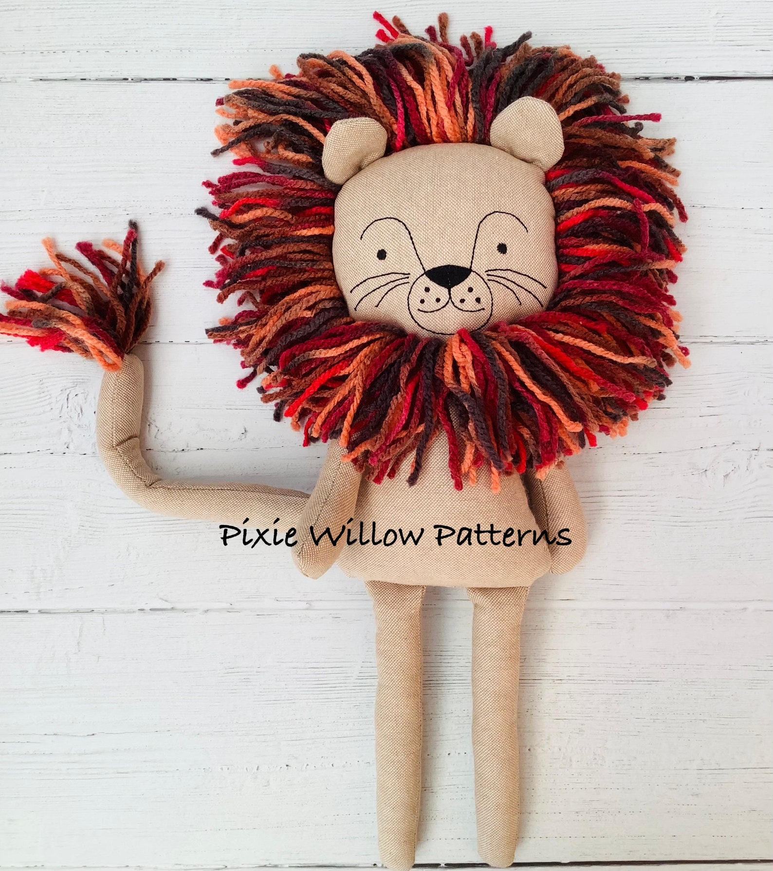ITH Lion Stuffie Design. in the Hoop Lion. Machine Embroidery - Etsy
