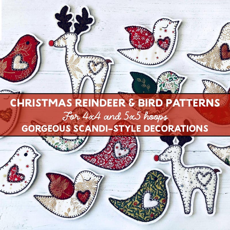 Reindeer With Birds - Etsy
