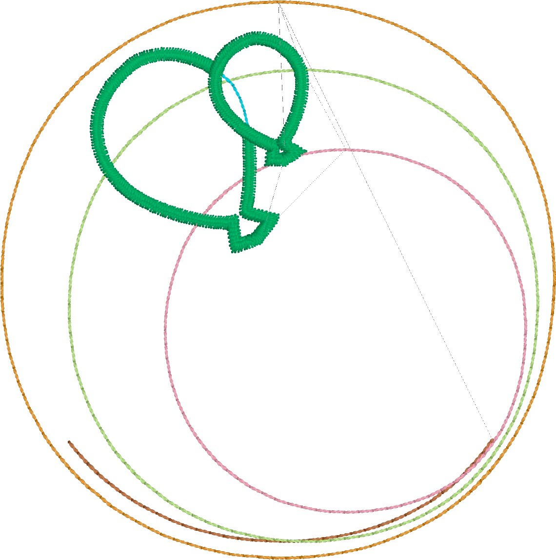 ITH Machine Embroidery Rosette for 4x4 Hoops. Personalise Your Own ...