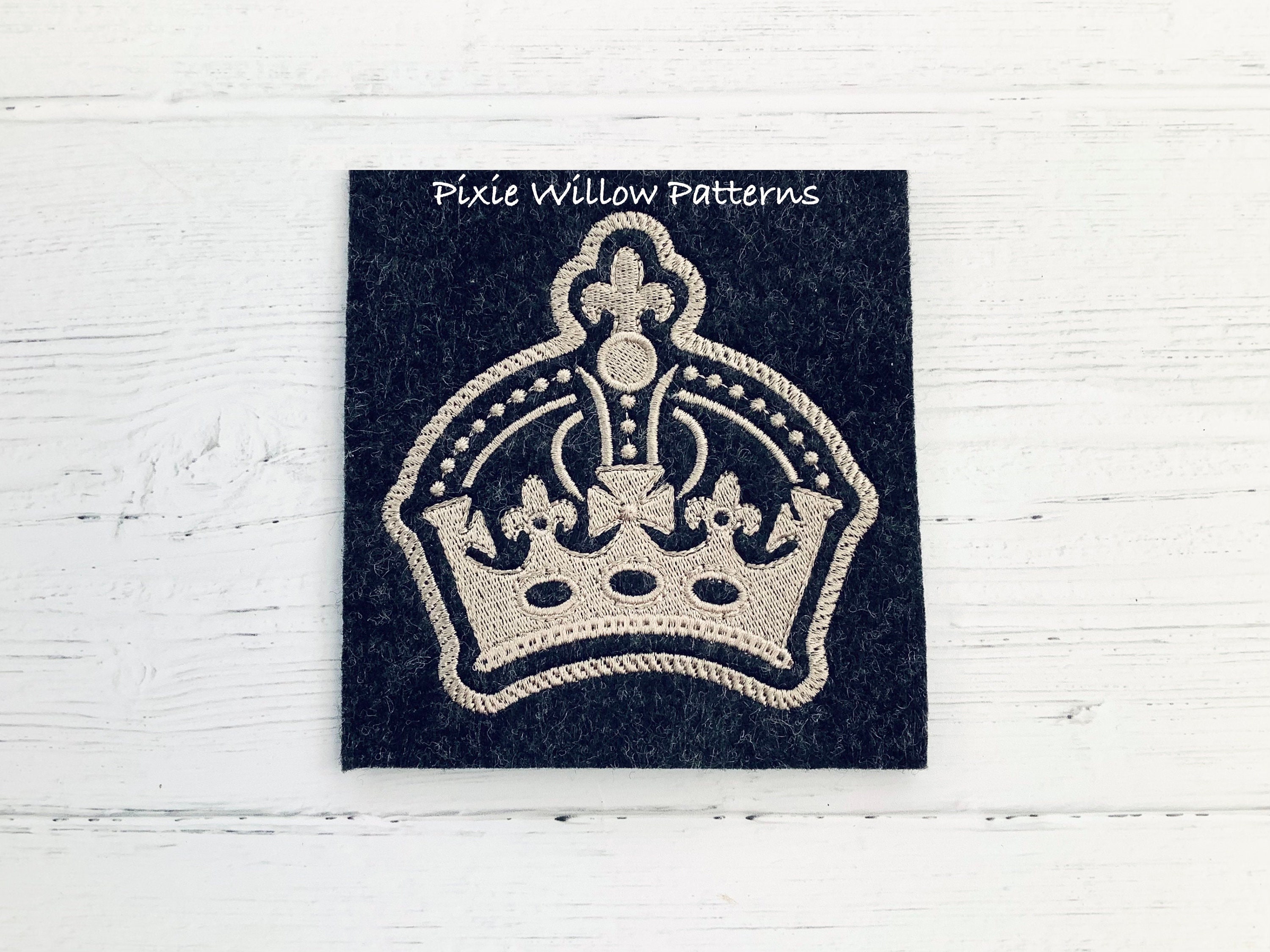 Royal Crown Embroidery Design: Machine Embroidery Pattern (for 4x4, 5x7 ...