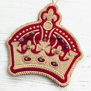 In the Hoop Crown Embroidery Design for 4x4 Hoops. Embroidery Machine ...
