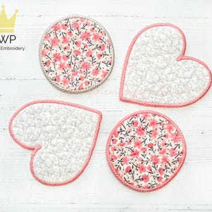 2x Shapes of Reusable Make up Pads for 4x4 and 8x12 Hoops. in the Hoop ...