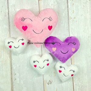ITH Heart Stuffie, Machine Embroidery Pattern (for 4x4, 5x7, 6x10 ...