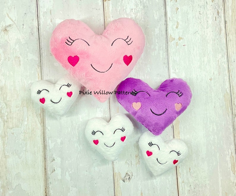 ITH Heart Stuffie Machine Embroidery Pattern. EASY Heart - Etsy
