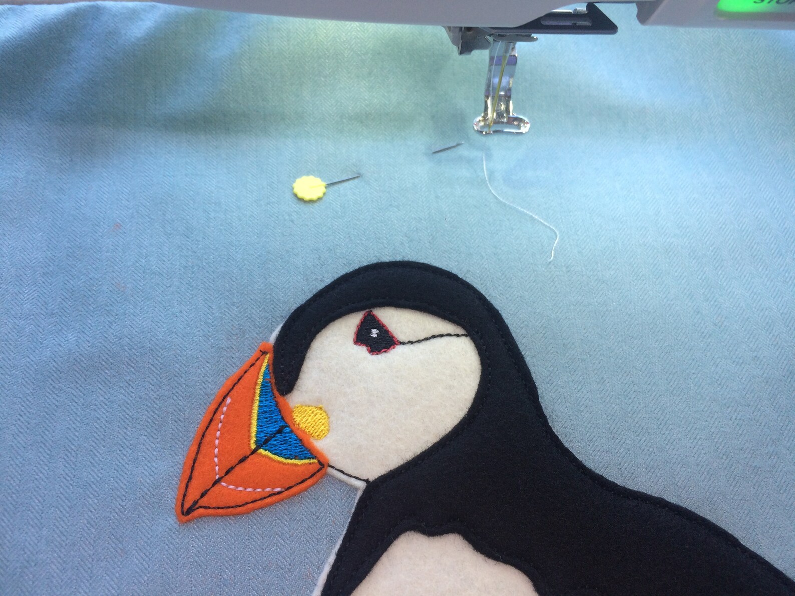 ITH Raw Edge Applique Puffin Machine Embroidery Pattern by | Etsy UK
