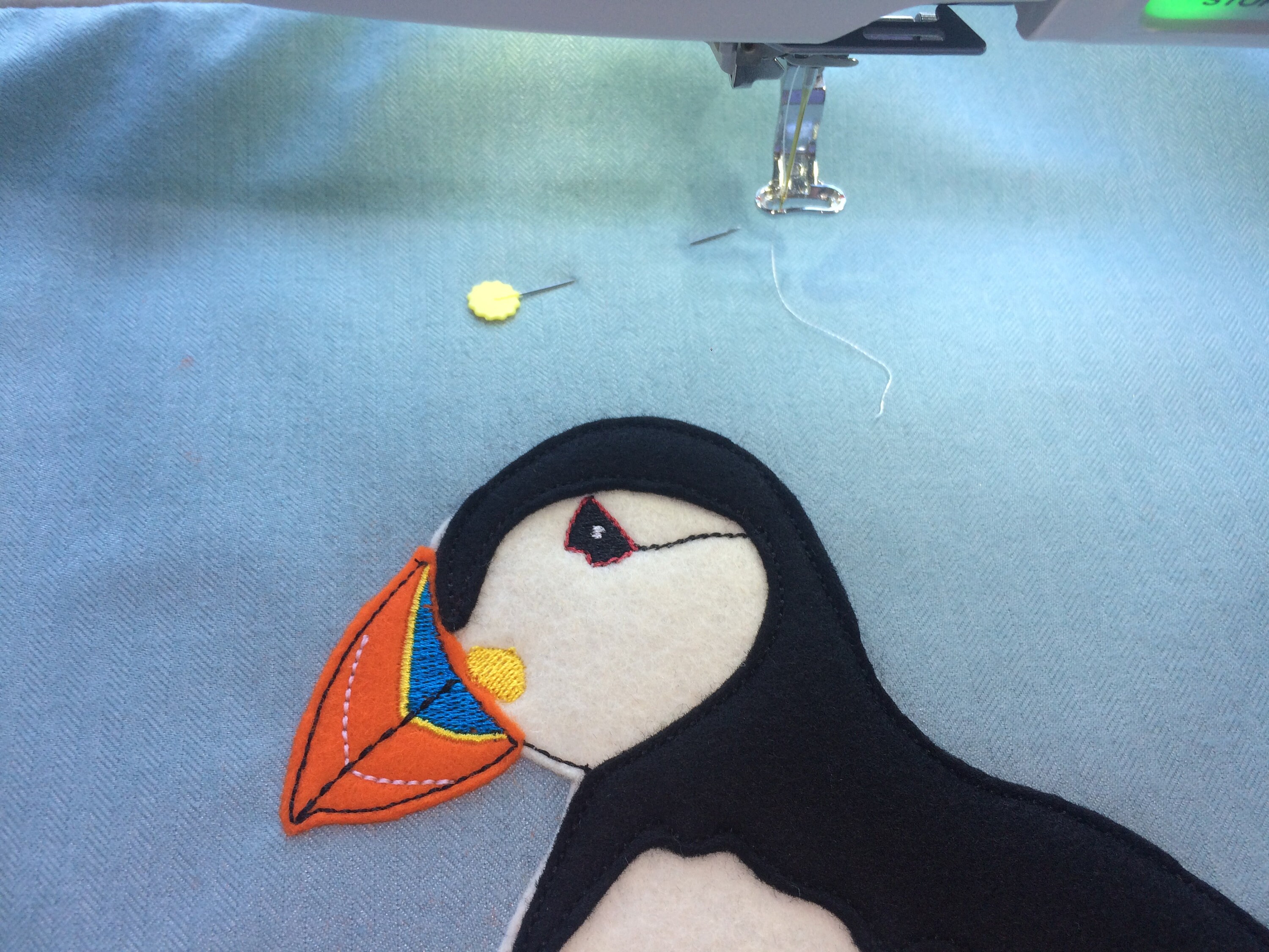 ITH Raw Edge Applique Puffin Machine Embroidery Pattern by | Etsy UK