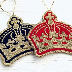 In the Hoop Crown Embroidery Design for 4x4 Hoops. Embroidery Machine ...