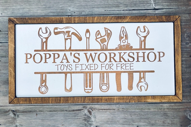 Personalized Workshop Sign | Grandpa's Workshop | Pop's Workshop | Papa ...