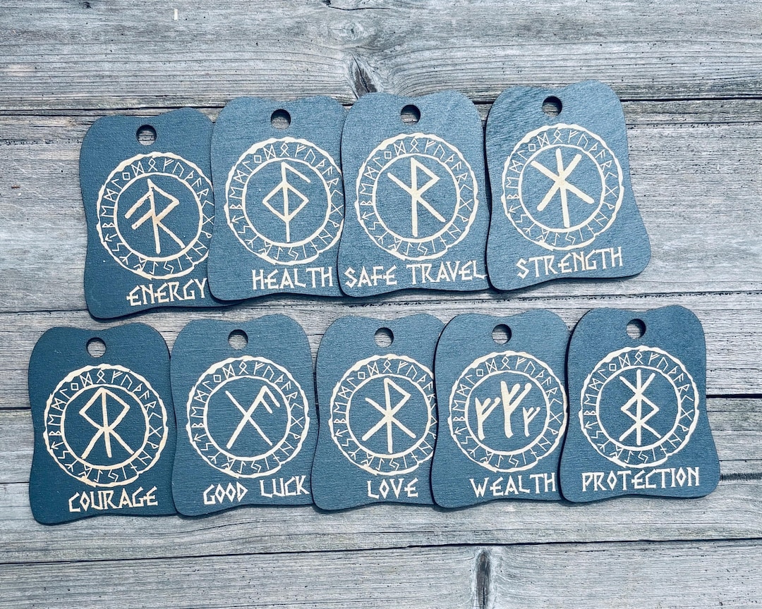 Wooden Rune Tag | Rune Ornaments | Rune Talisman | Protection, Love ...