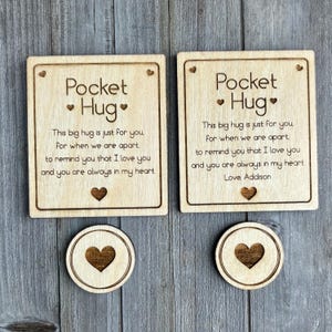 Personalized Pocket Hug | Wooden Pocket Hug | Gift for Friends | Gift ...