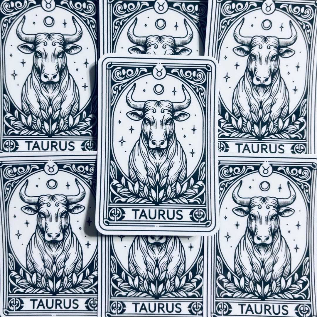 Taurus Zodiac Sticker | Tarot Themed Zodiac Sticker | April 20 - May 20 ...