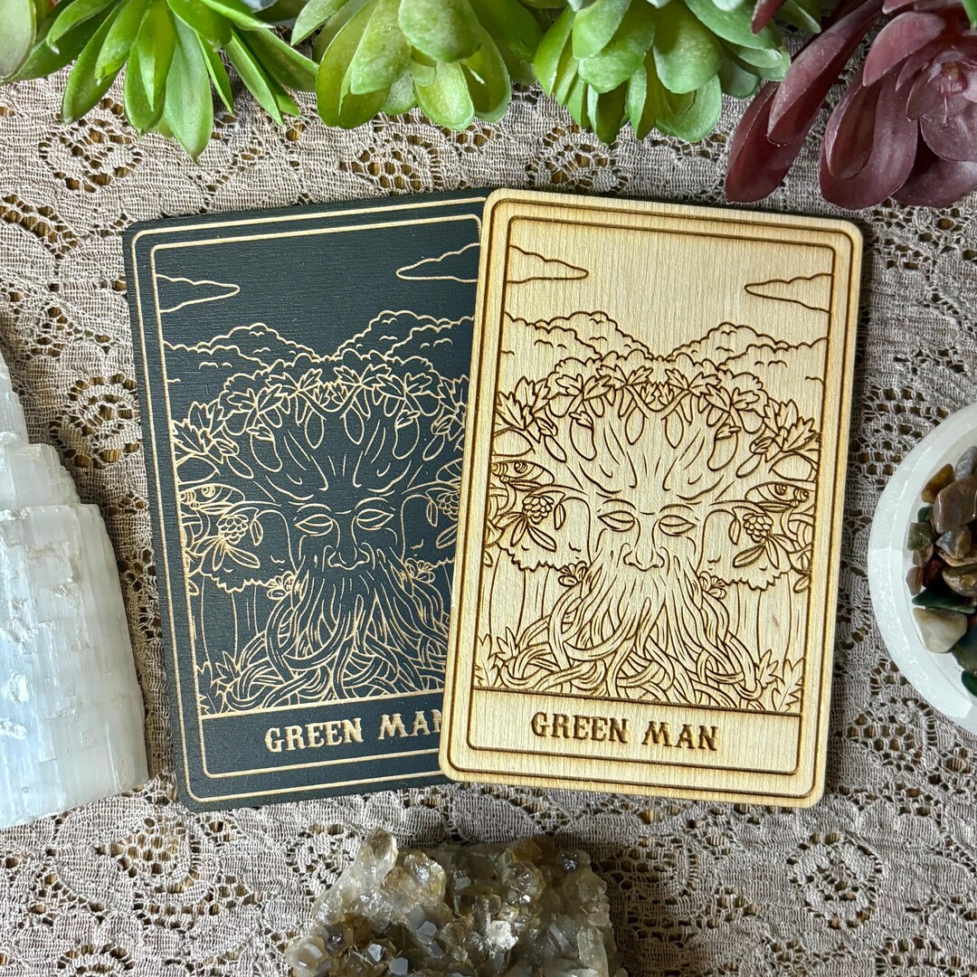 The Green Man Deity Card | Altar Decor | Deity Wall Art | Tarot Themed ...