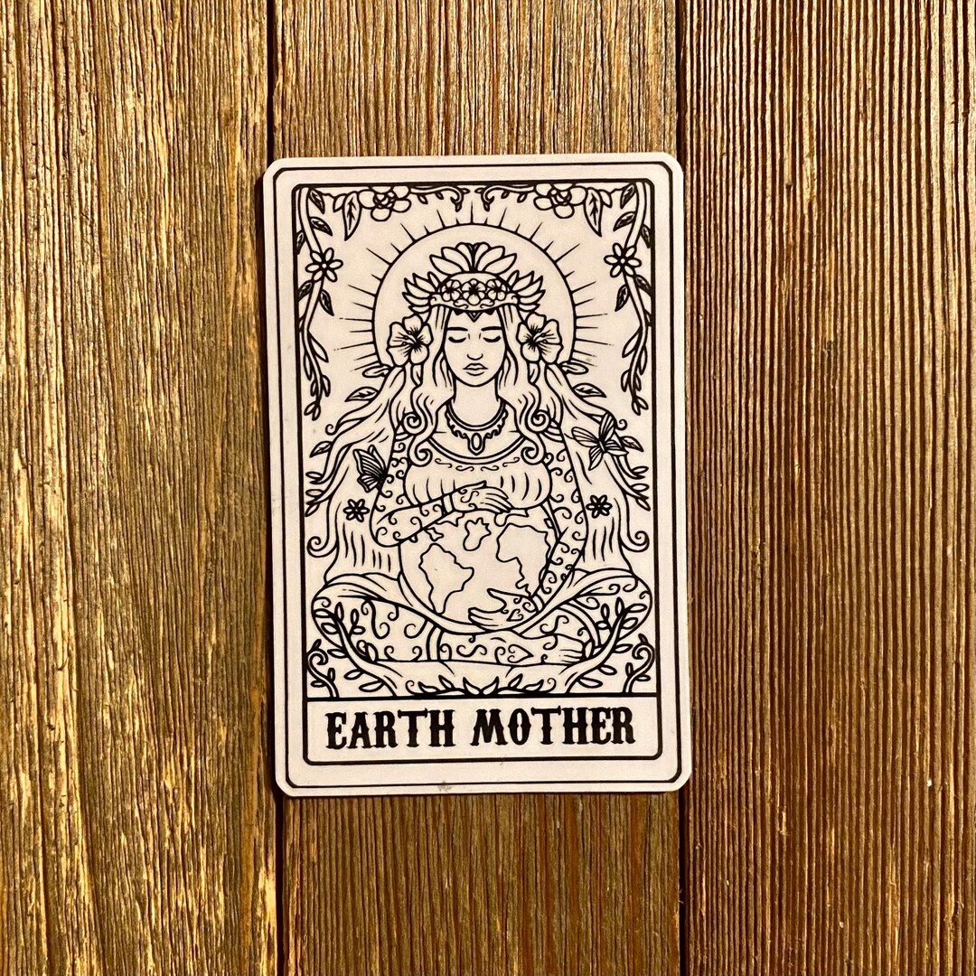 Earth Mother Sticker Earth Mother Magnet Gaia - Etsy