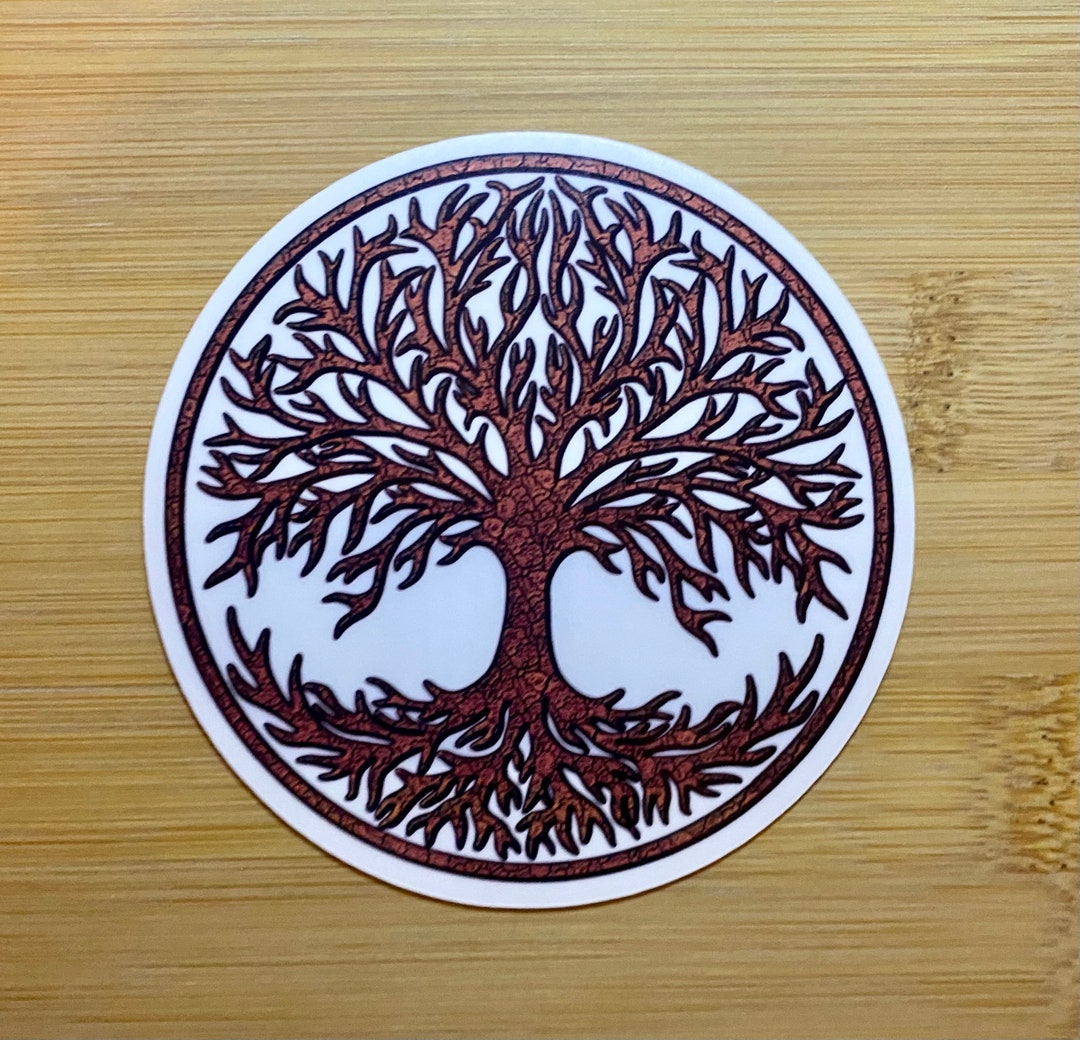 Wood Styled Tree of Life Sticker / Magnet - Etsy