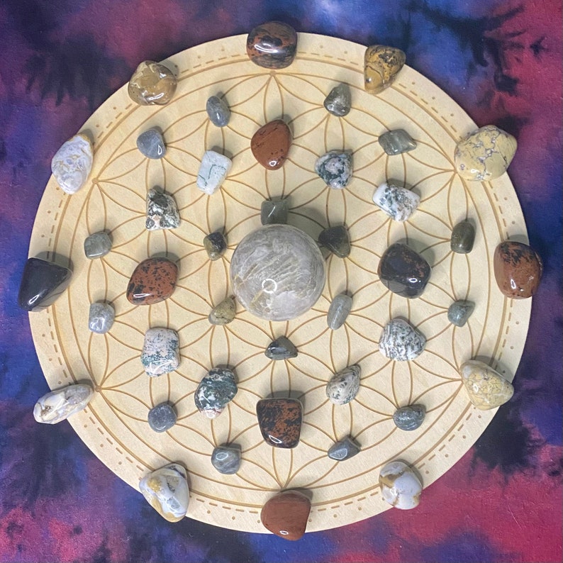 Flower of Life Crystal Grid - Etsy