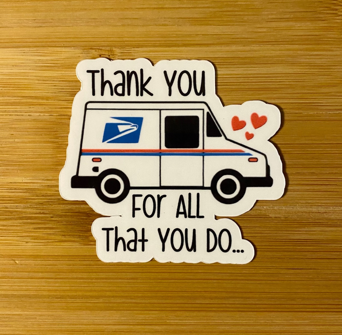 Postal Service Thank You Sticker / Magnet - Etsy