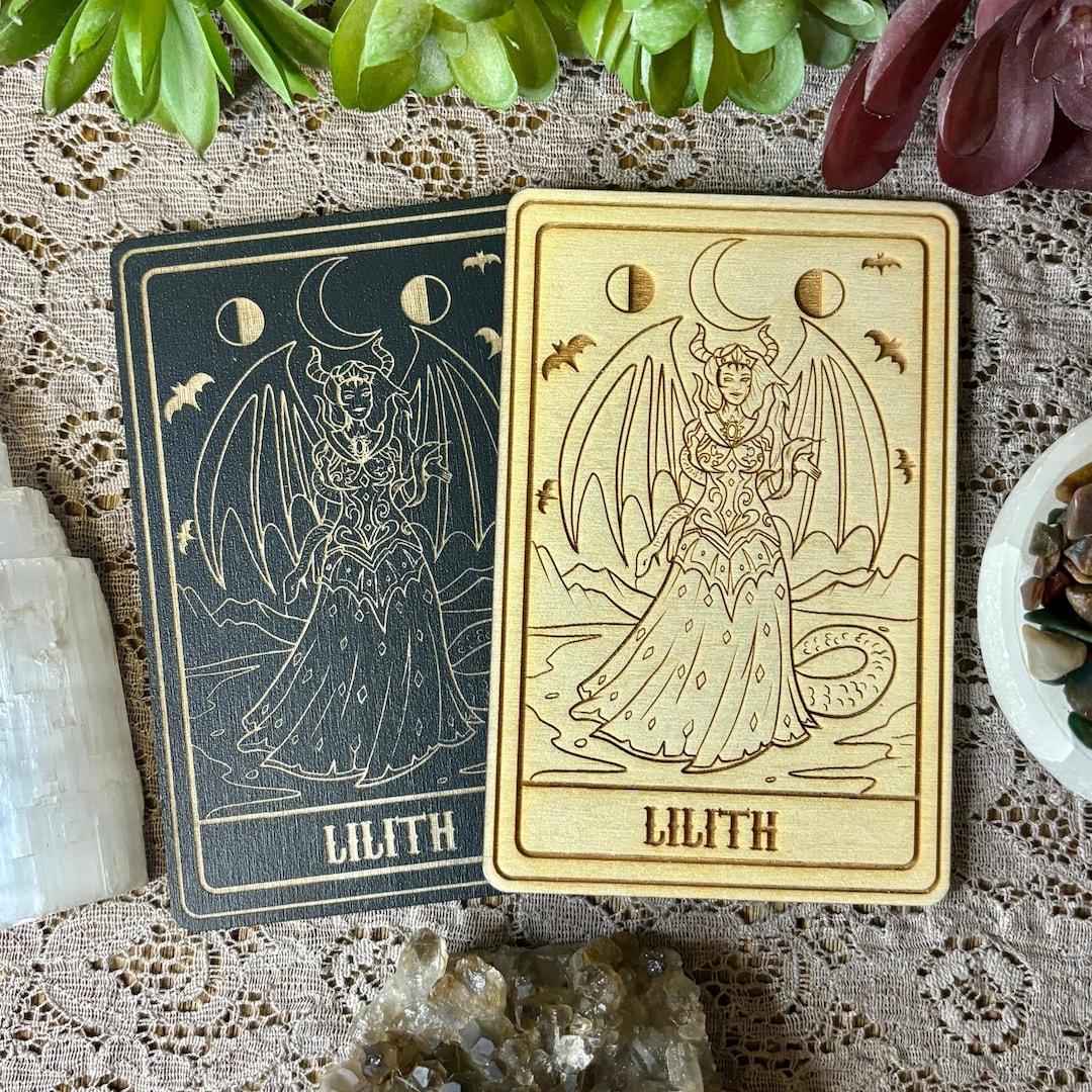 Lilith Deity Card | Altar Decor | Deity Wall Art | Tarot Themed Shelf ...