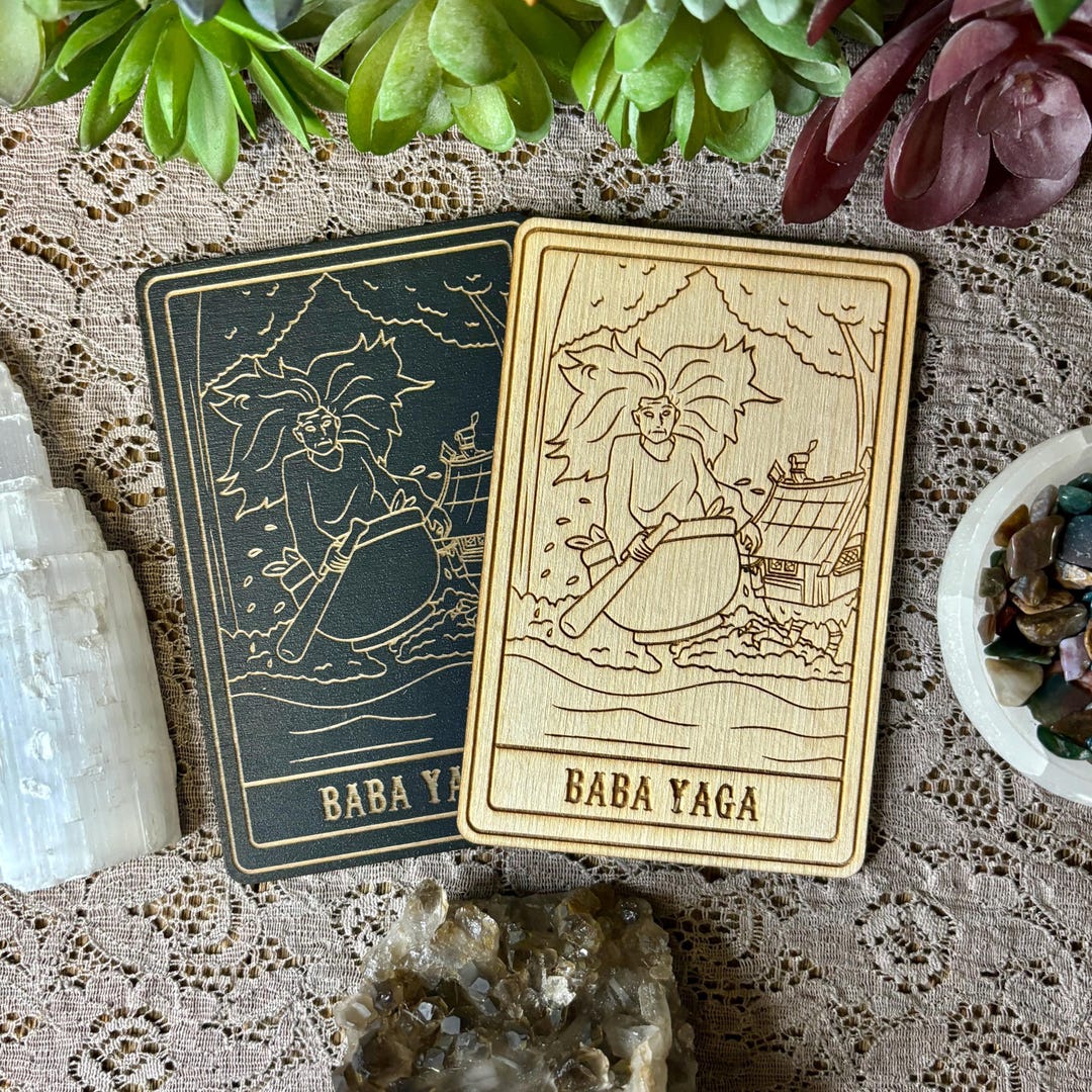 Baby Yaga Deity Card | Altar Decor | Deity Wall Art | Tarot Themed ...