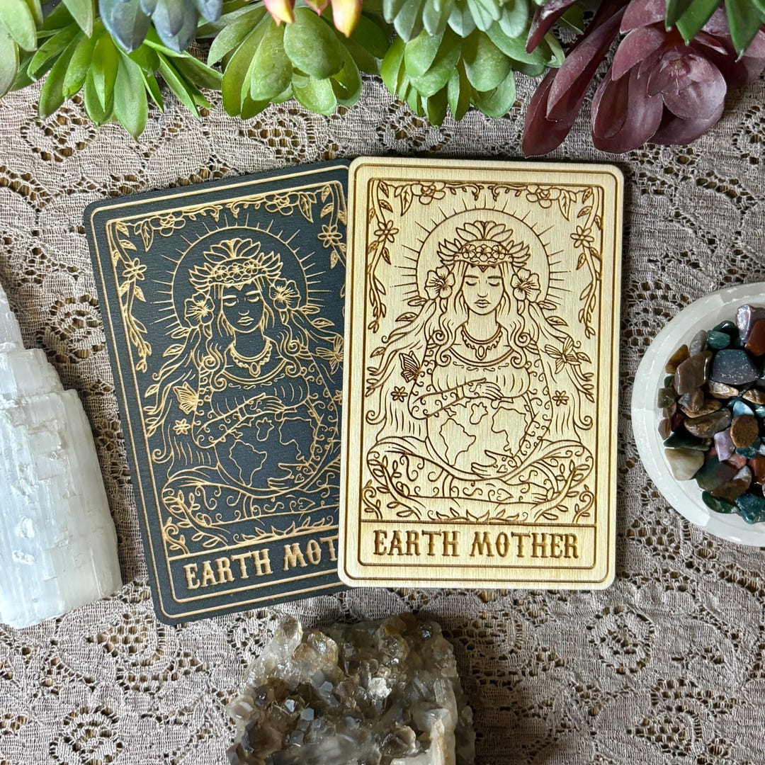 Earth Mother Deity Card | Altar Decor | Deity Wall Art | Tarot Themed ...