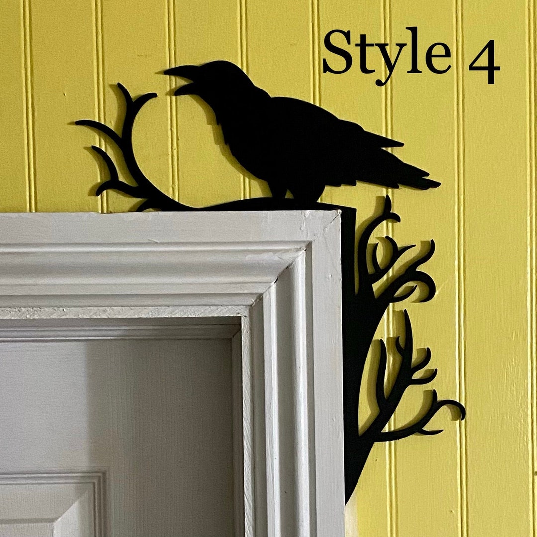 Raven Décor | Spooky Door Decoration Style 4 | Halloween Window ...