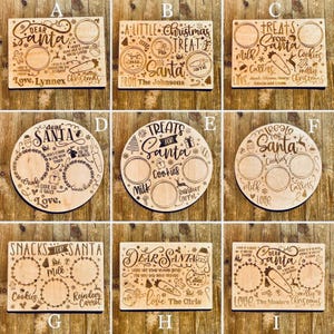 Personalized Christmas Décor | Santa Snack Tray | Santa Plate | Santa ...